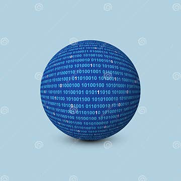 Sphere with binary code stock vector. Illustration of energy - 44162213