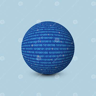 Sphere with binary code stock vector. Illustration of energy - 44162213