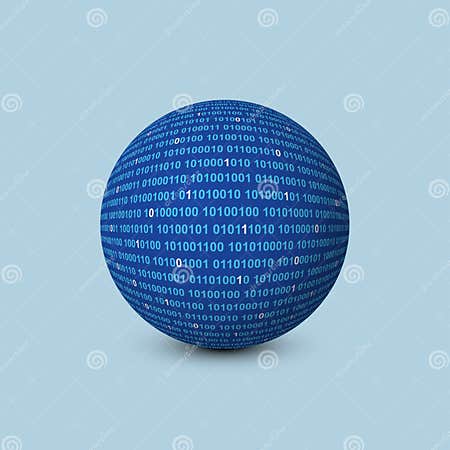 Sphere with binary code stock vector. Illustration of energy - 44162213