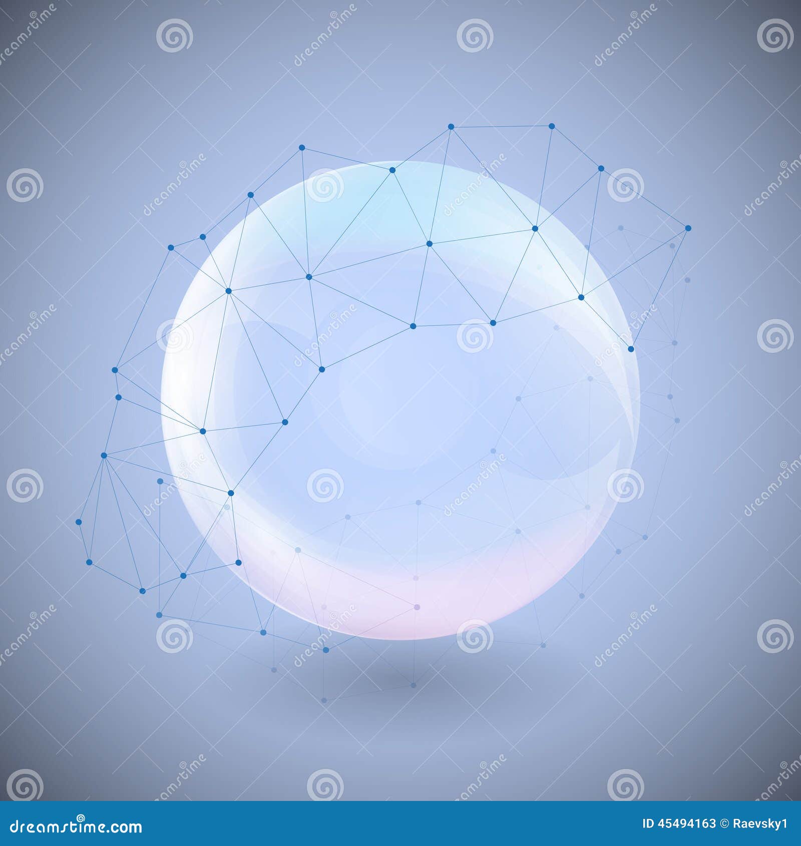 Sphere on Blue Background Vector Illustration Stock Vector ...