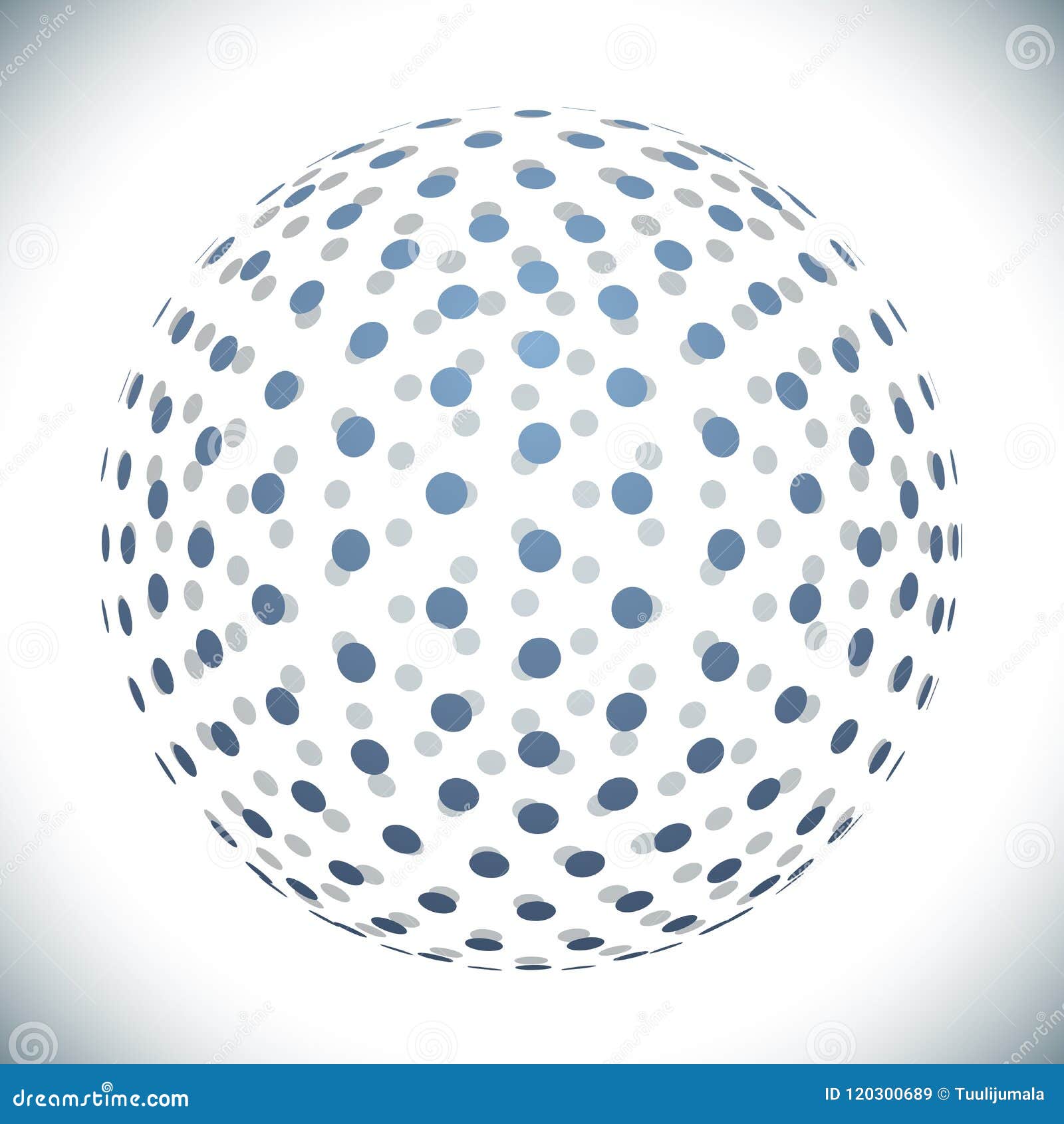 Sphere of Blue Circles Design Element Stock Vector - Illustration of ...