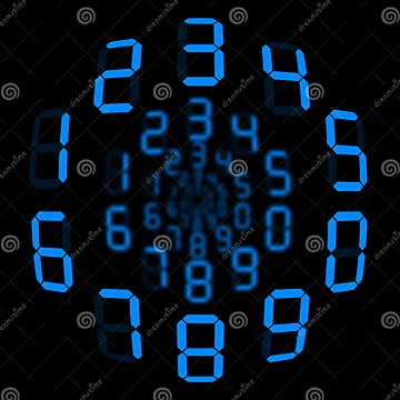 Sphere of blue digits stock illustration. Illustration of speed - 241303029