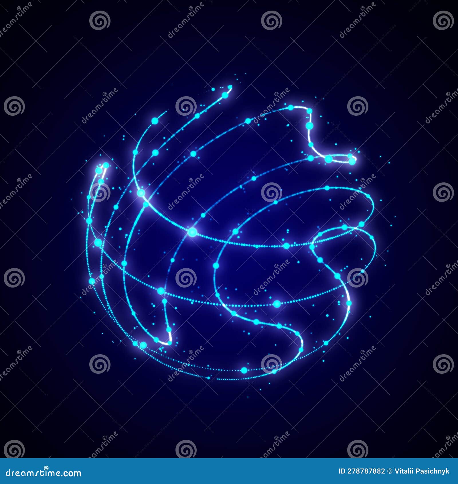Sphere of Blue Particles in Cyberspace. Impulse Dynamic Flow of Global ...