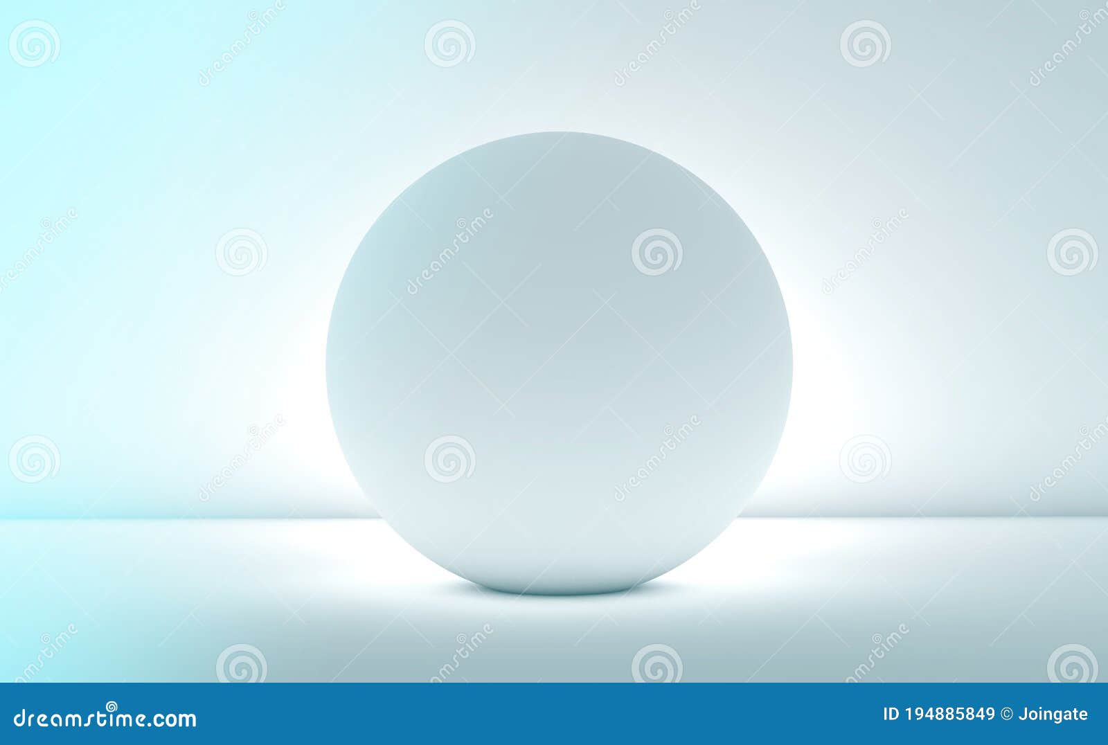 Sphere Bright White Light from Behind Background Stock Illustration ...