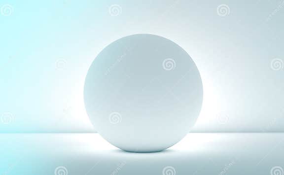 Sphere Bright White Light from Behind Background Stock Illustration ...