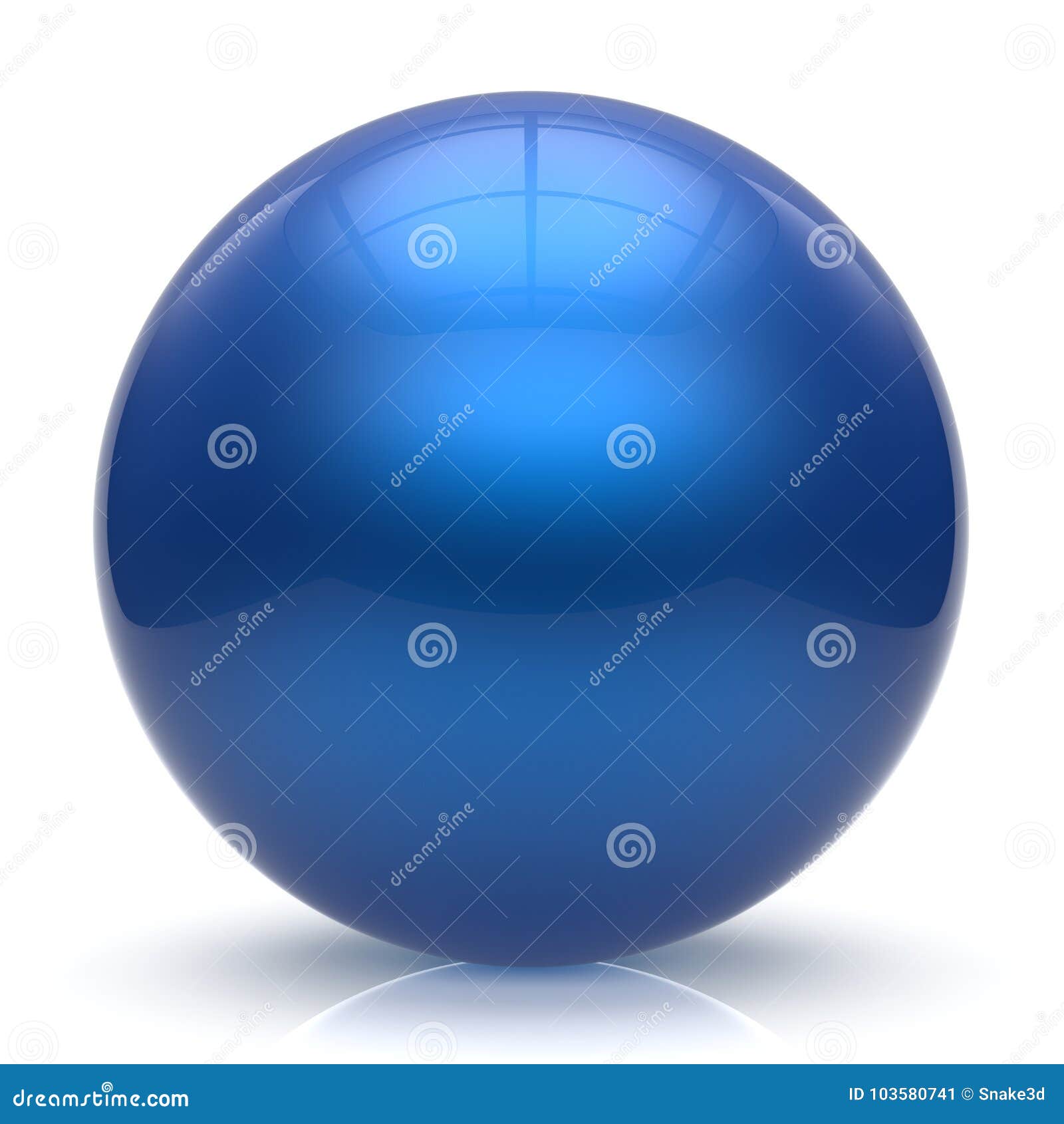 Sphere Button Ball Blue Round Basic Circle Geometric Shape Stock ...