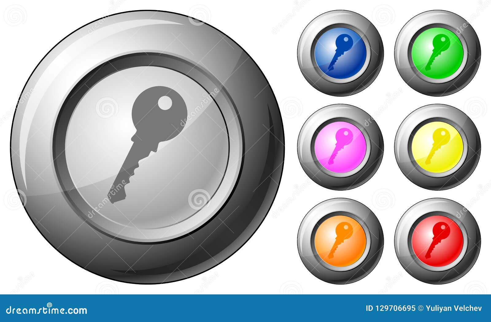 Sphere button key stock vector. Illustration of isolated - 129706695