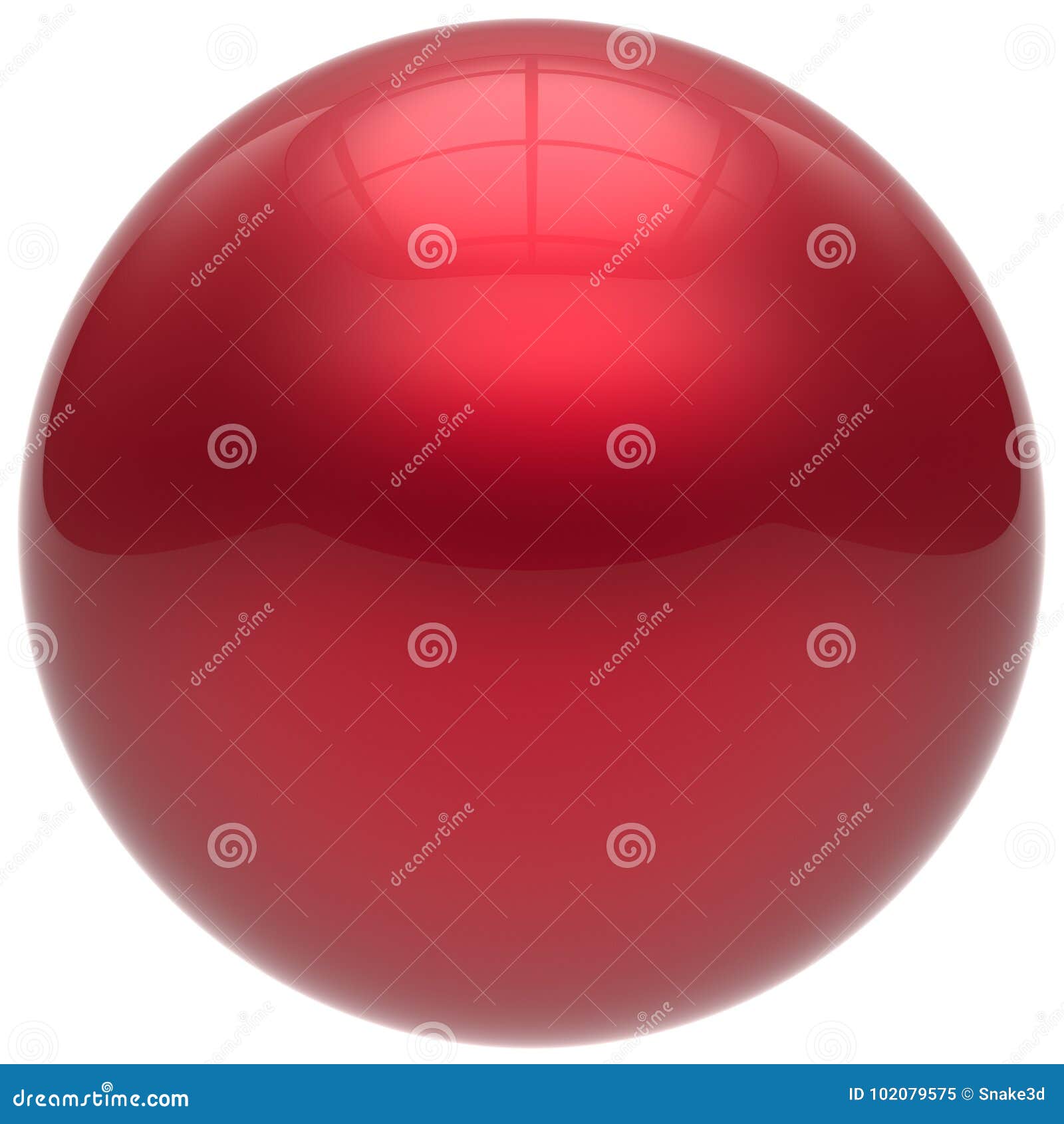 Sphere Button Round Ball Red Geometric Shape Basic Circle Stock ...