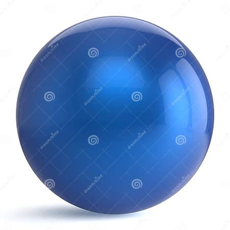 Sphere Button Round Blue Ball Geometric Shape Basic Circle Stock Illustration - Illustration of ...