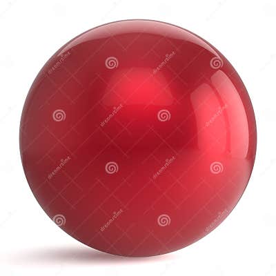 Sphere Button Round Red Ball Geometric Shape Basic Circle Stock ...