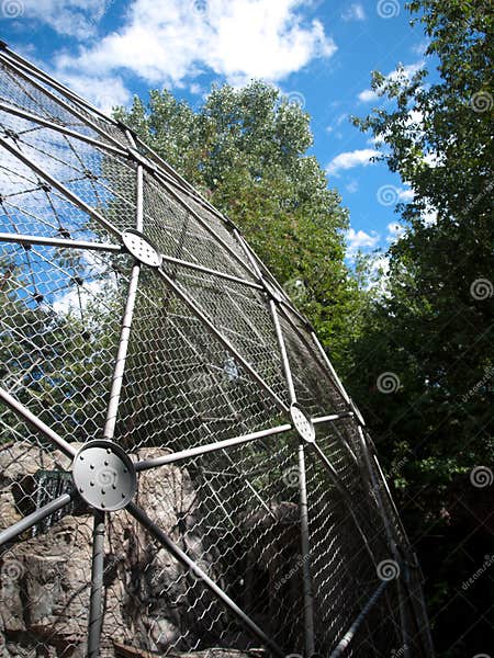 Sphere cage in zoo stock photo. Image of threes, circular - 15901636
