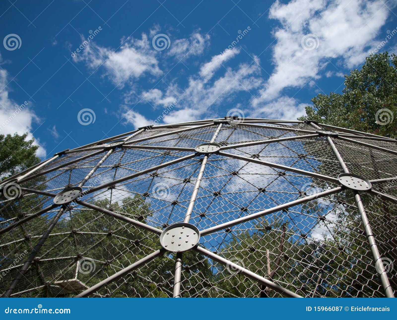 Sphere cage in zoo stock image. Image of blue, grey, circular - 15966087