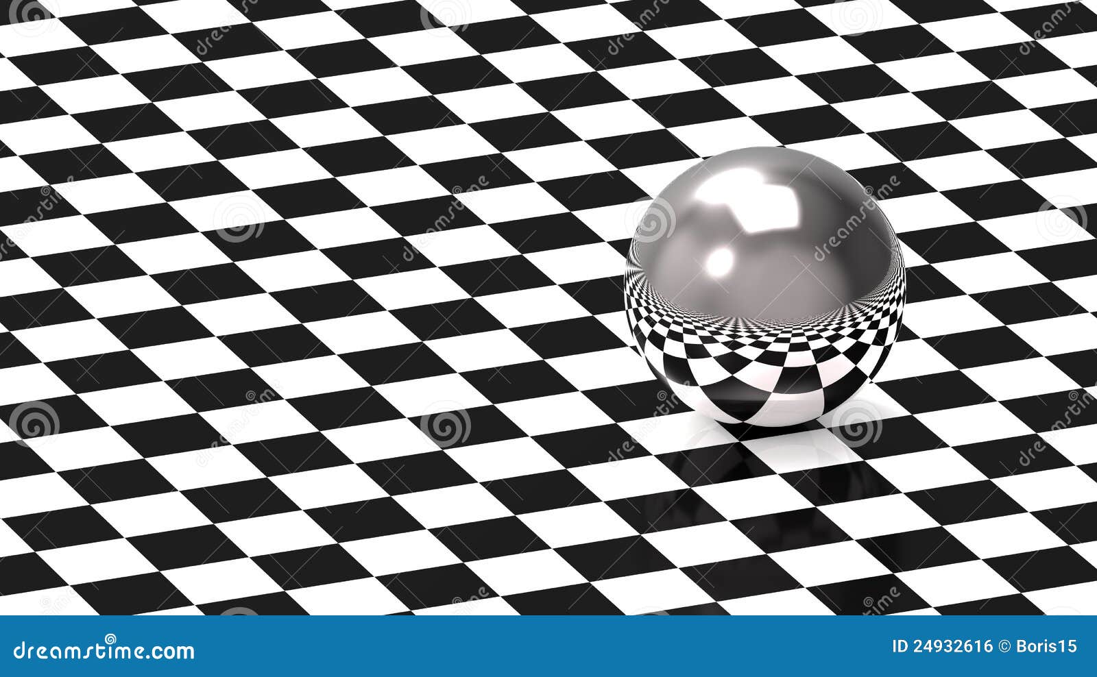 Sphere on chess pattern stock illustration. Illustration of concept ...