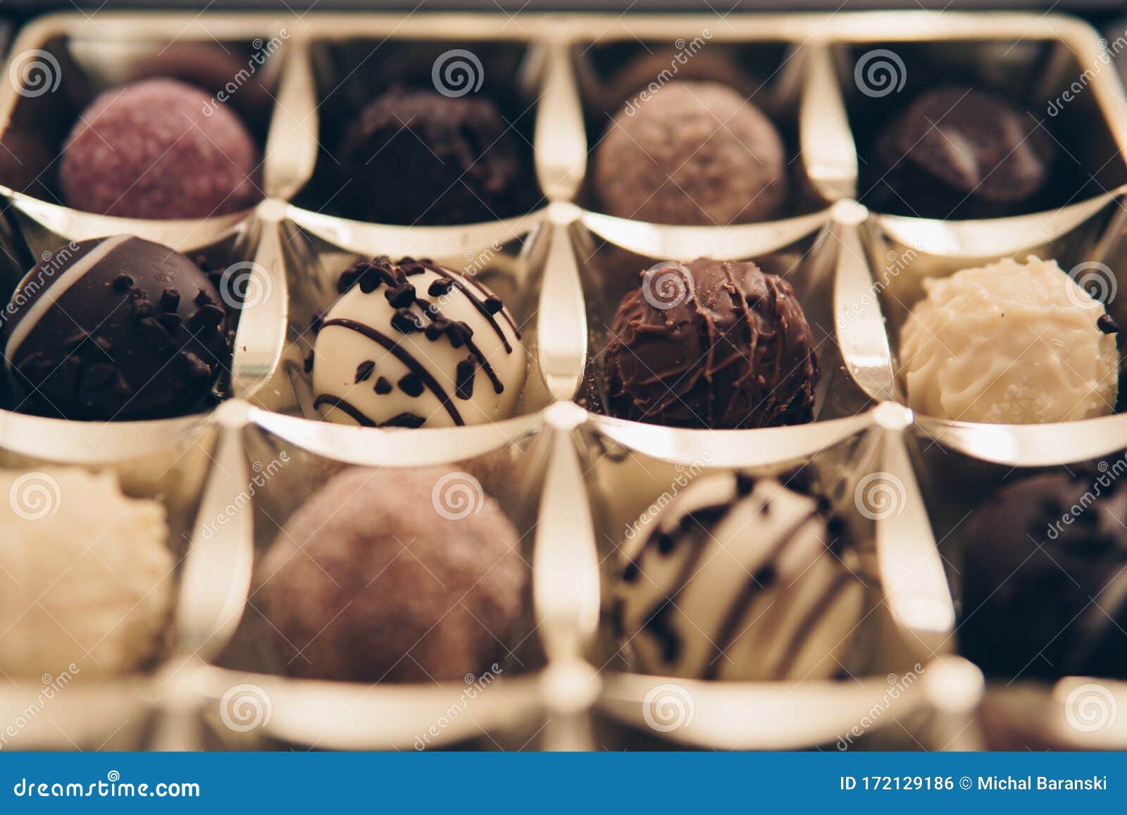 Sphere chocolate cakes stock photo. Image of bakery - 172129186