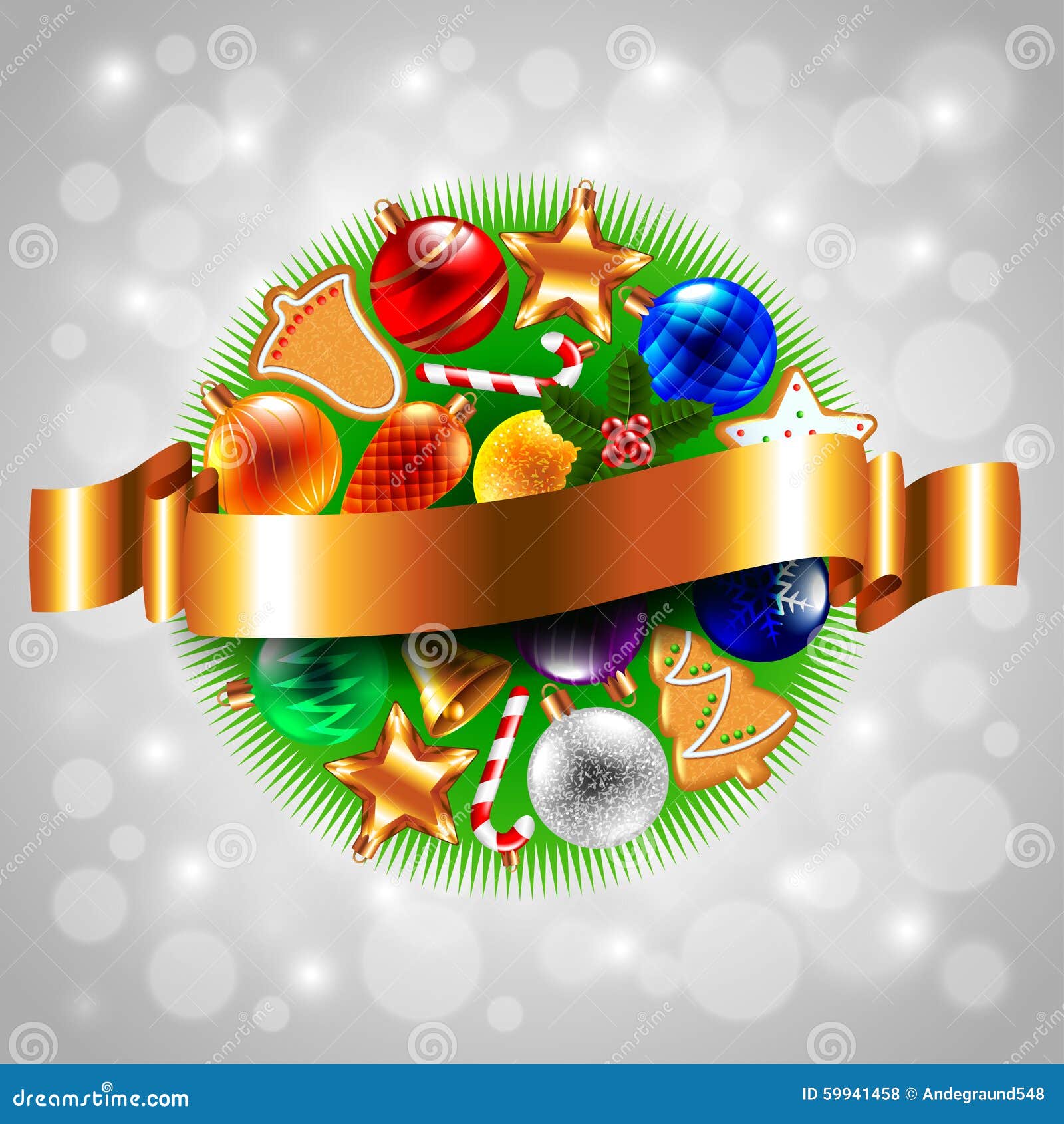 Sphere from Christmas Objects Stock Vector - Illustration of candy ...