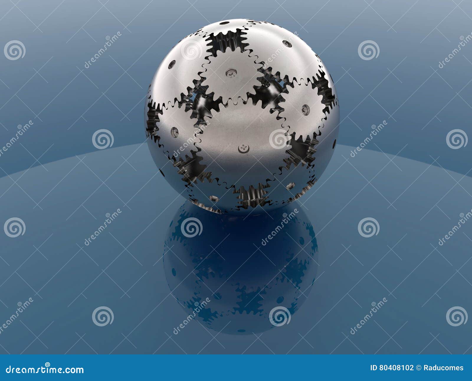 Sphere of cogs stock illustration. Illustration of cast - 80408102