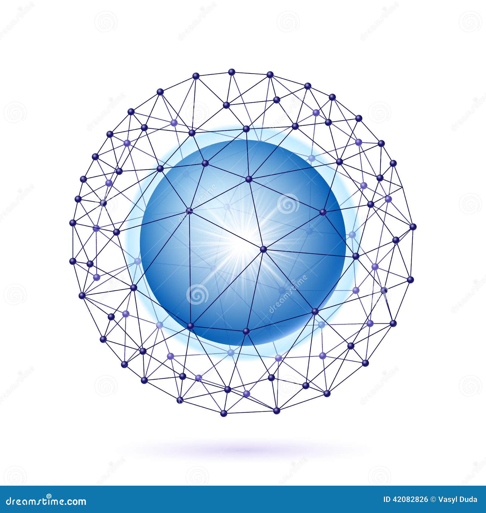 Sphere connected stock illustration. Illustration of digital - 42082826