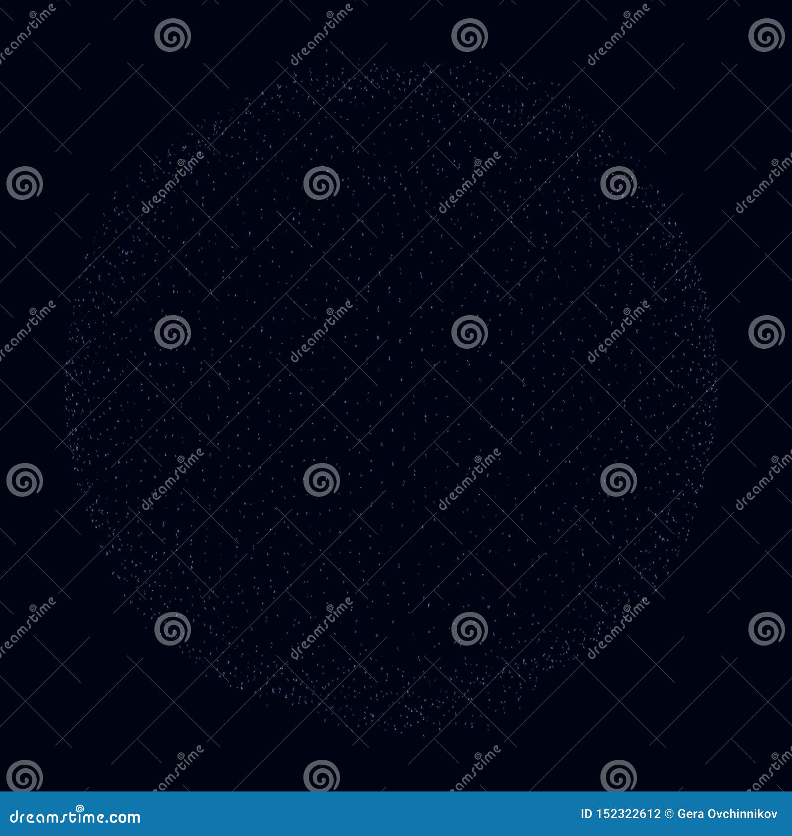 Sphere Consisting of Many Small Particles on a Dark Blue Background ...