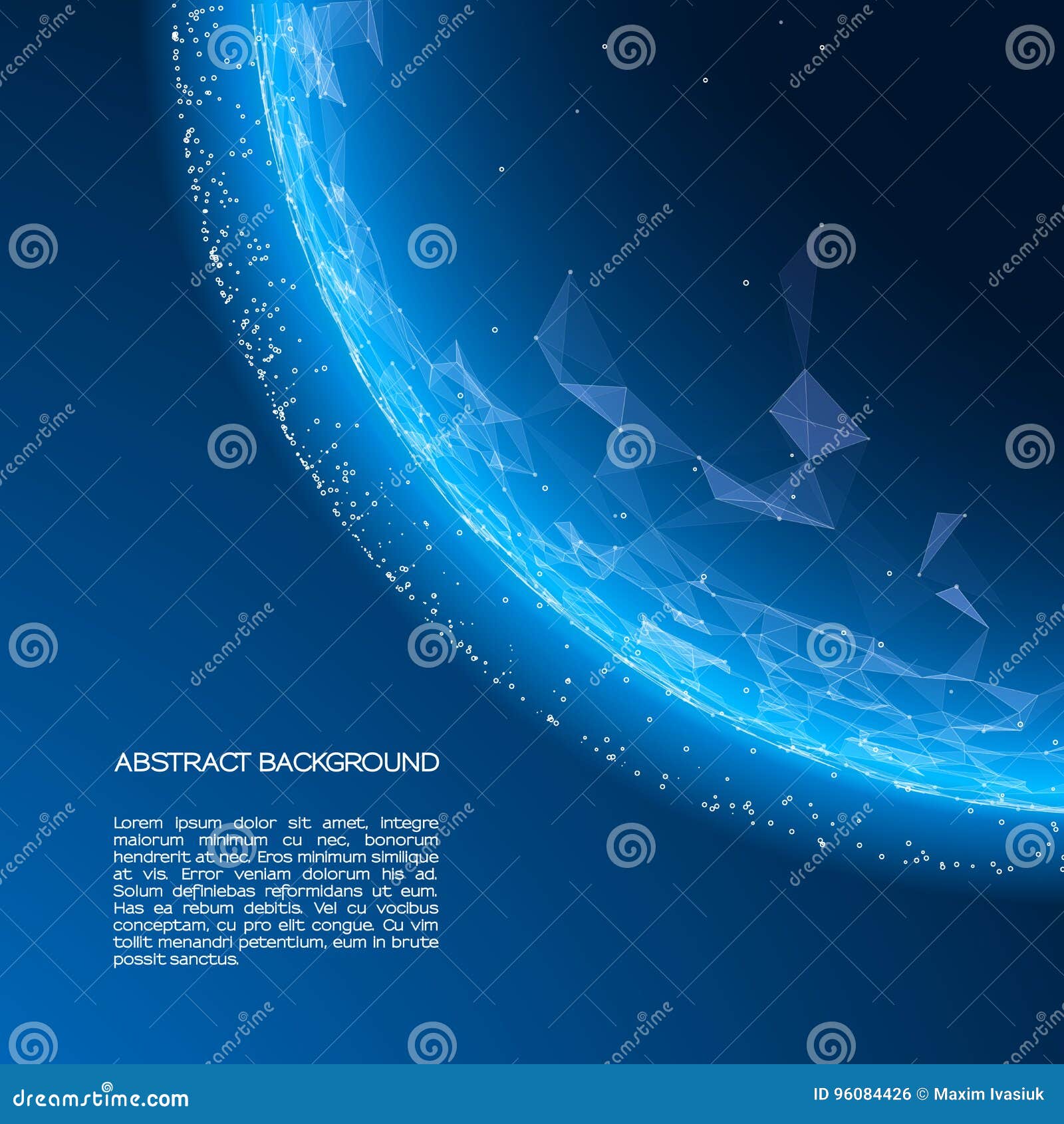 The Sphere Consists Of Points And Lines. Abstract Globe Mesh. Vector ...