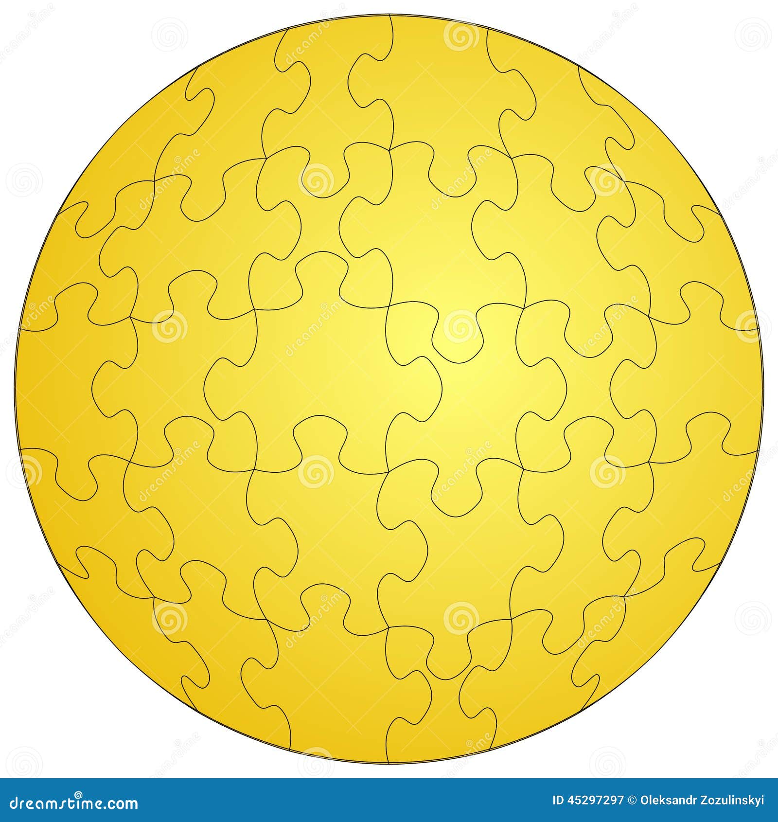 Sphere Consists of Puzzles. Raster Stock Illustration - Illustration of ...