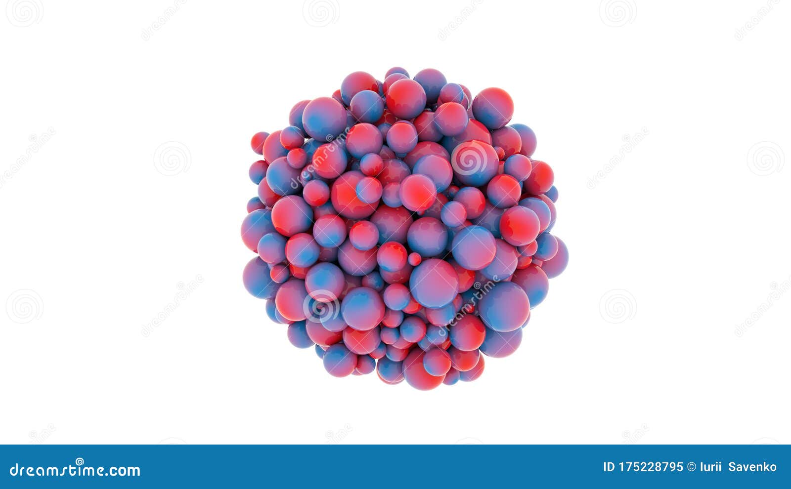 Sphere Covered with Bubbles. Virus Model Stock Illustration ...