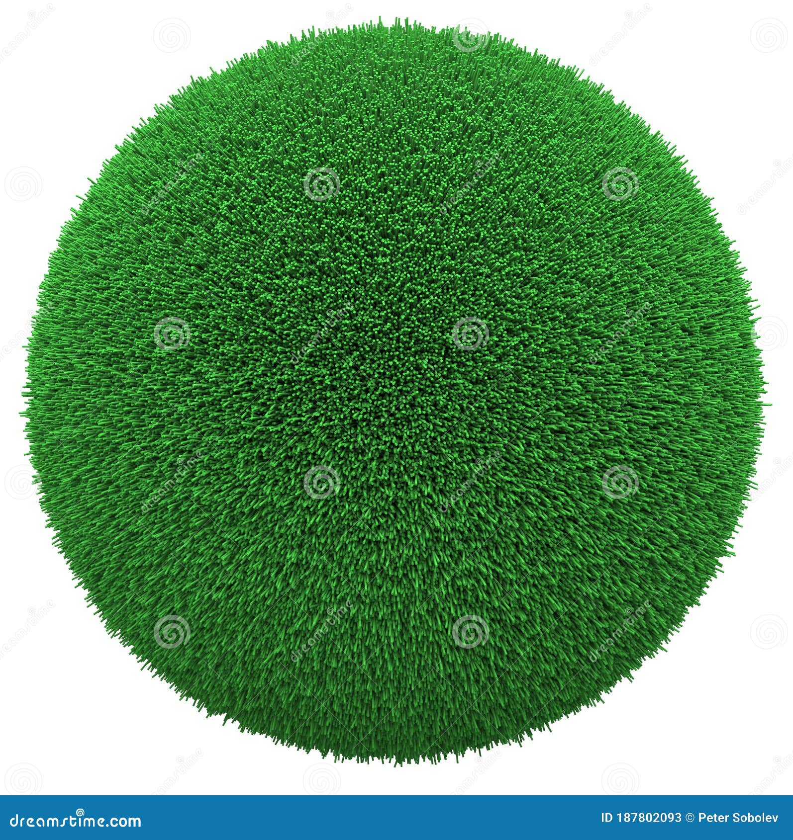 Sphere Covered with Green Grass Stock Image - Image of planet, lawn ...