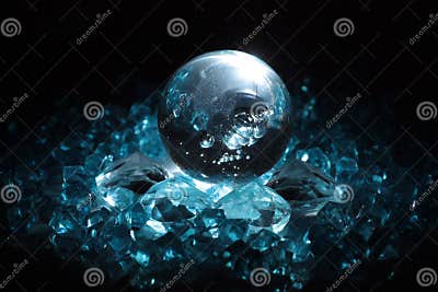 Sphere and crystals stock image. Image of crystal, mineral - 10067797