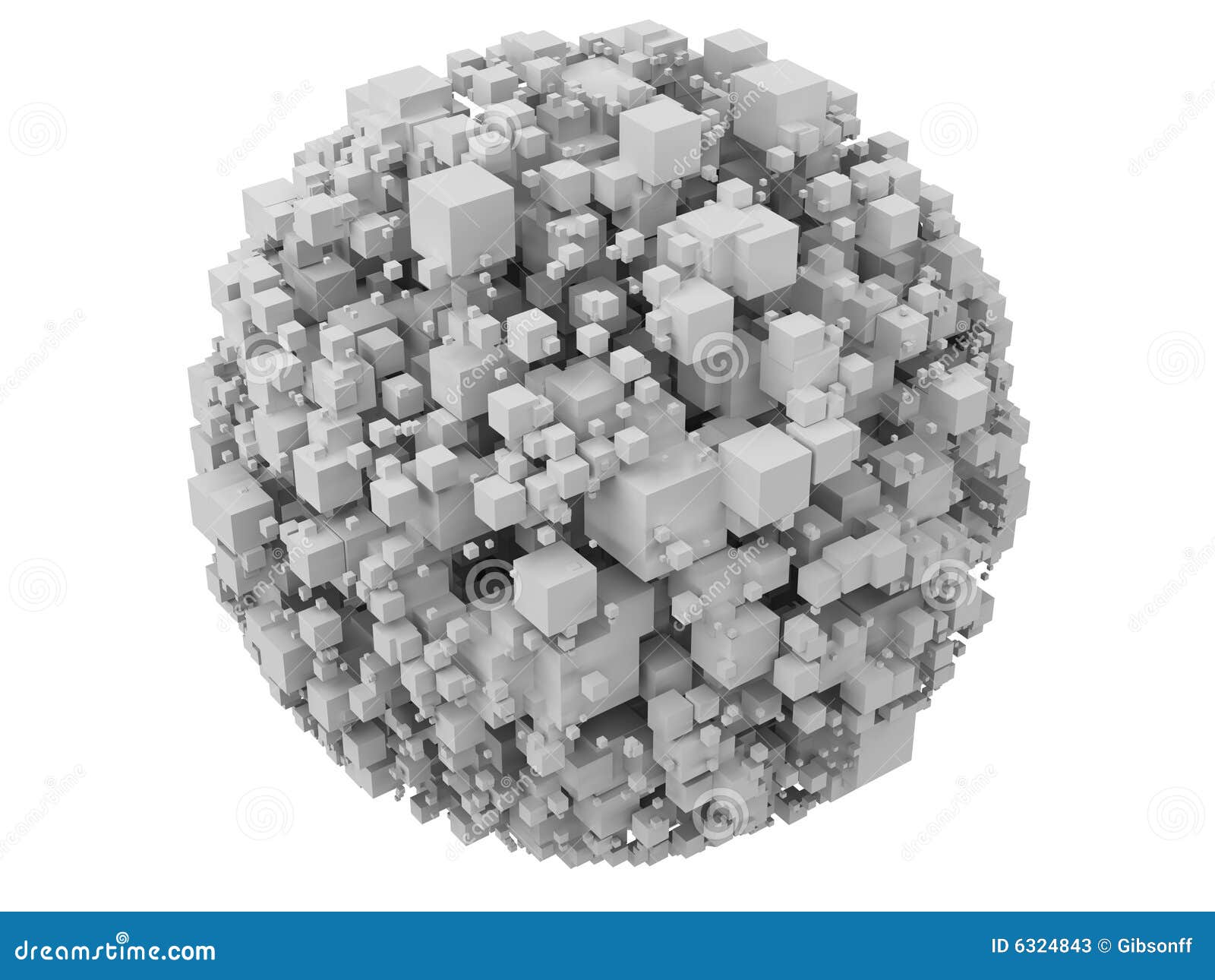 Sphere from cubes stock illustration. Illustration of abstract - 6324843