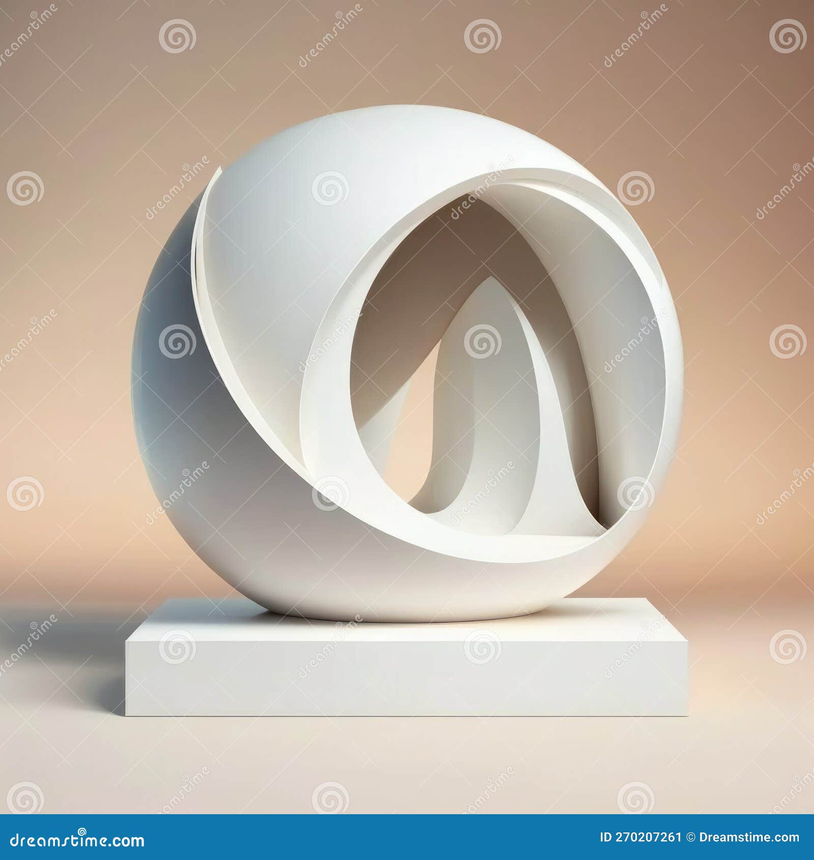 Sphere with a Curved Exterior Podium, Empty Showcase for Packaging ...