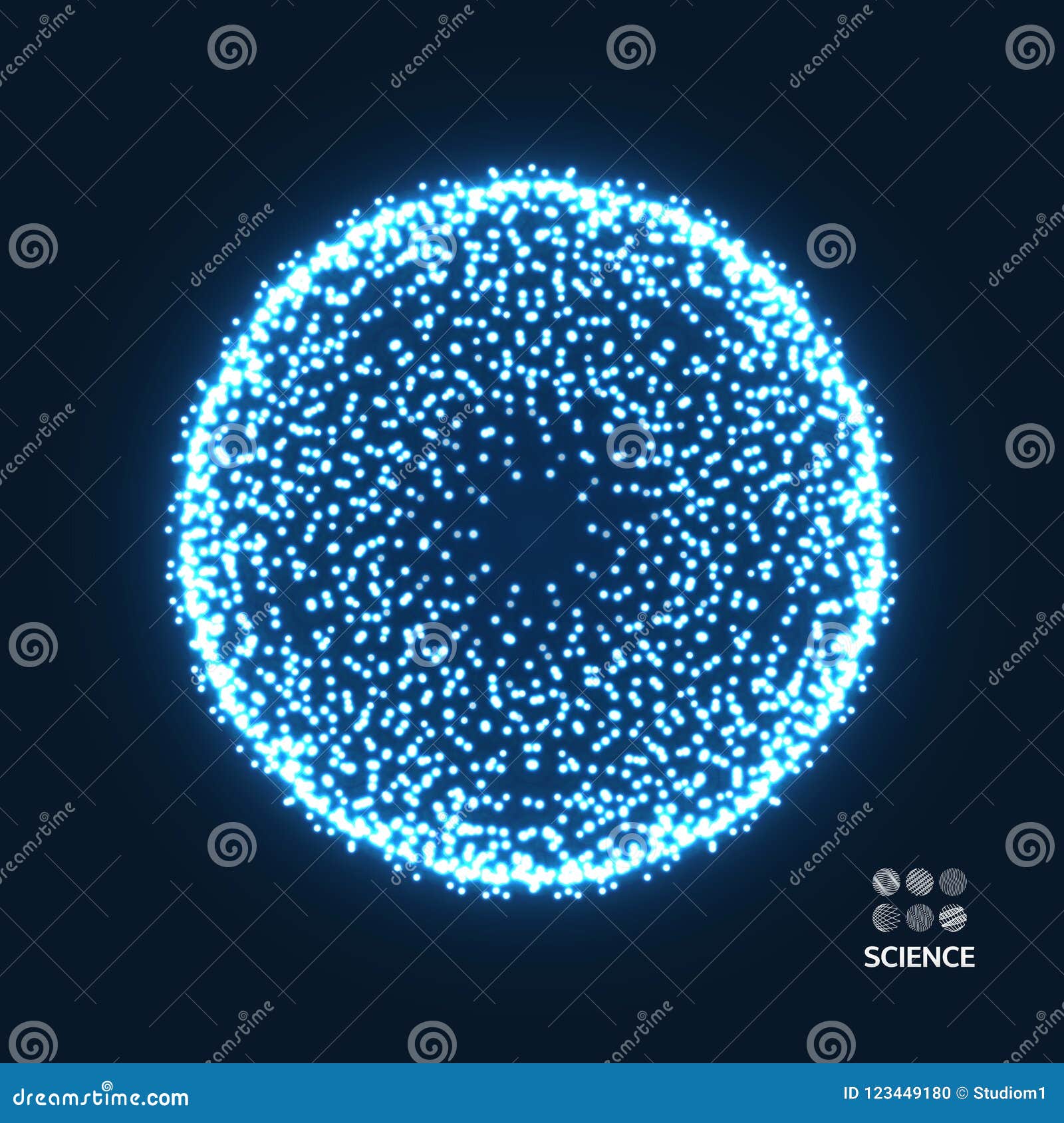 Sphere. 3d Abstract Composition. Futuristic Technology Style. Vector ...