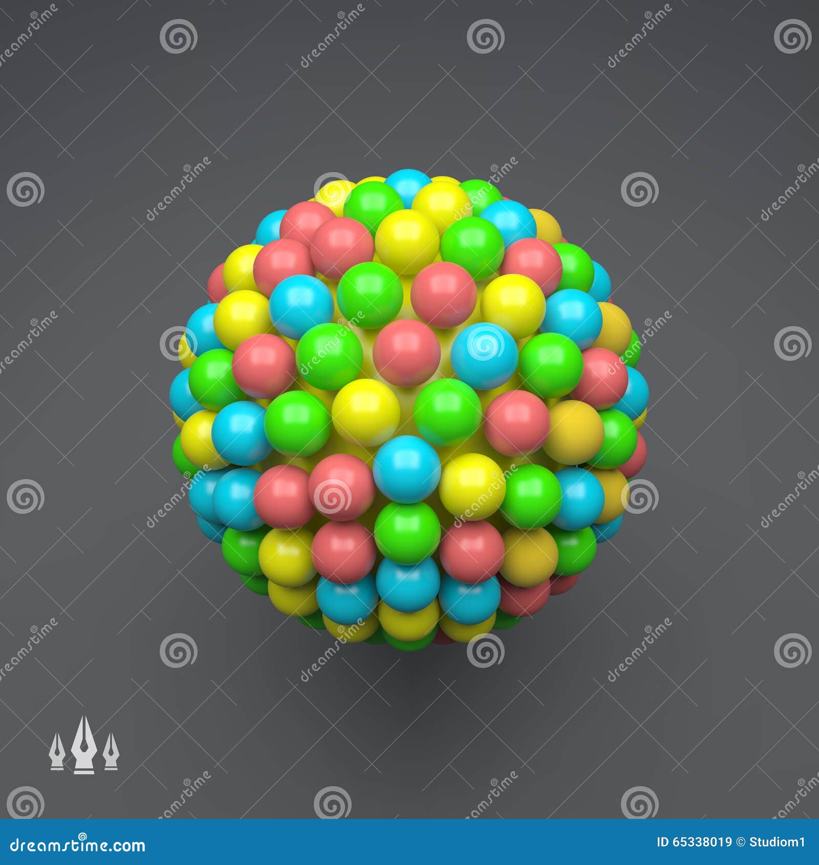 Sphere. 3d Vector Template. Abstract Illustration. 3d Spheres Stock ...