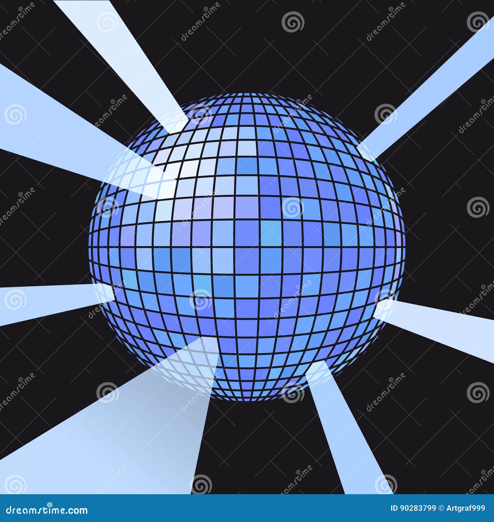 Sphere Disco Ball Design Element Stock Vector - Illustration of ...