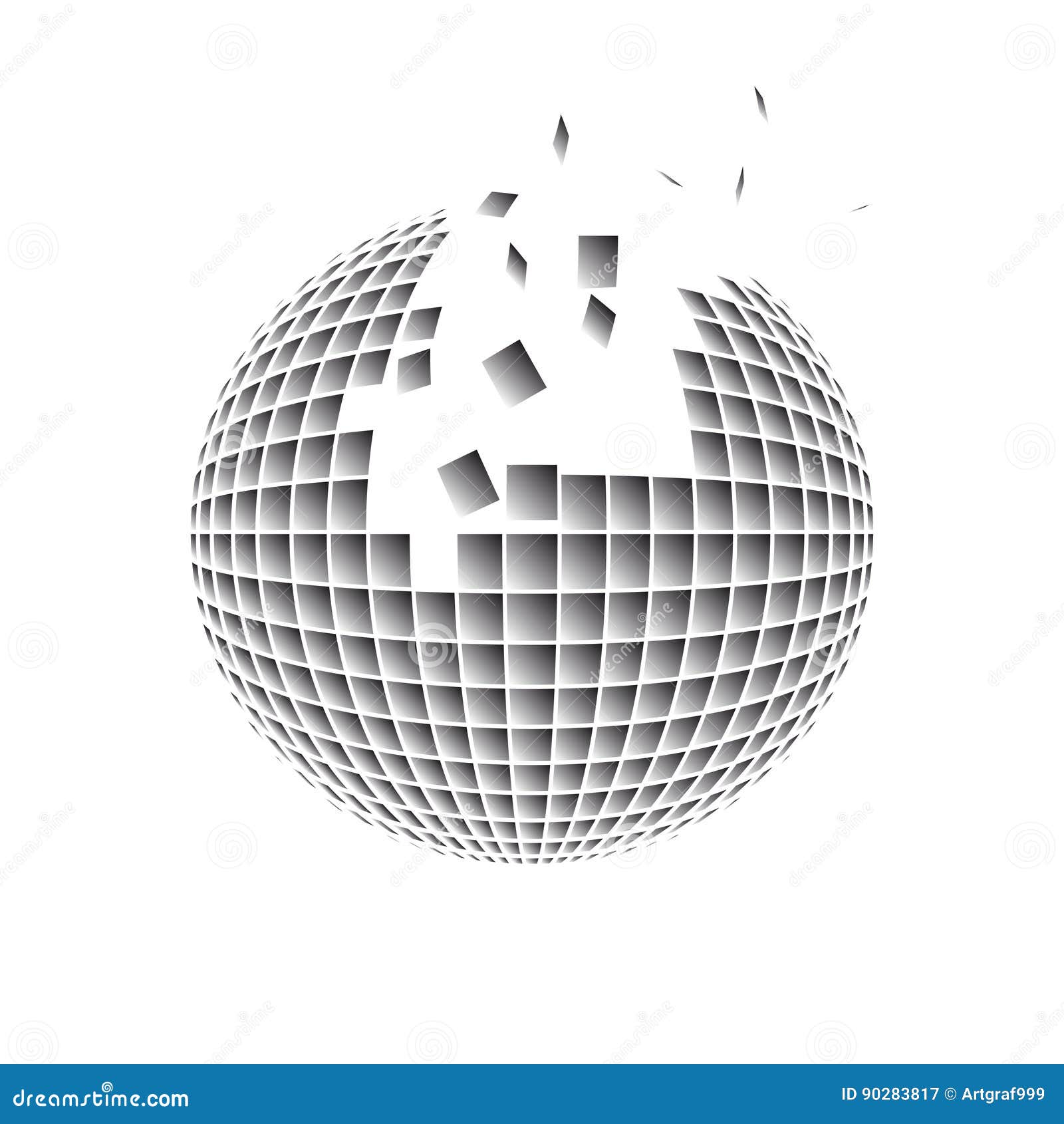 Sphere Disintegration Design Element Stock Vector - Illustration of ...