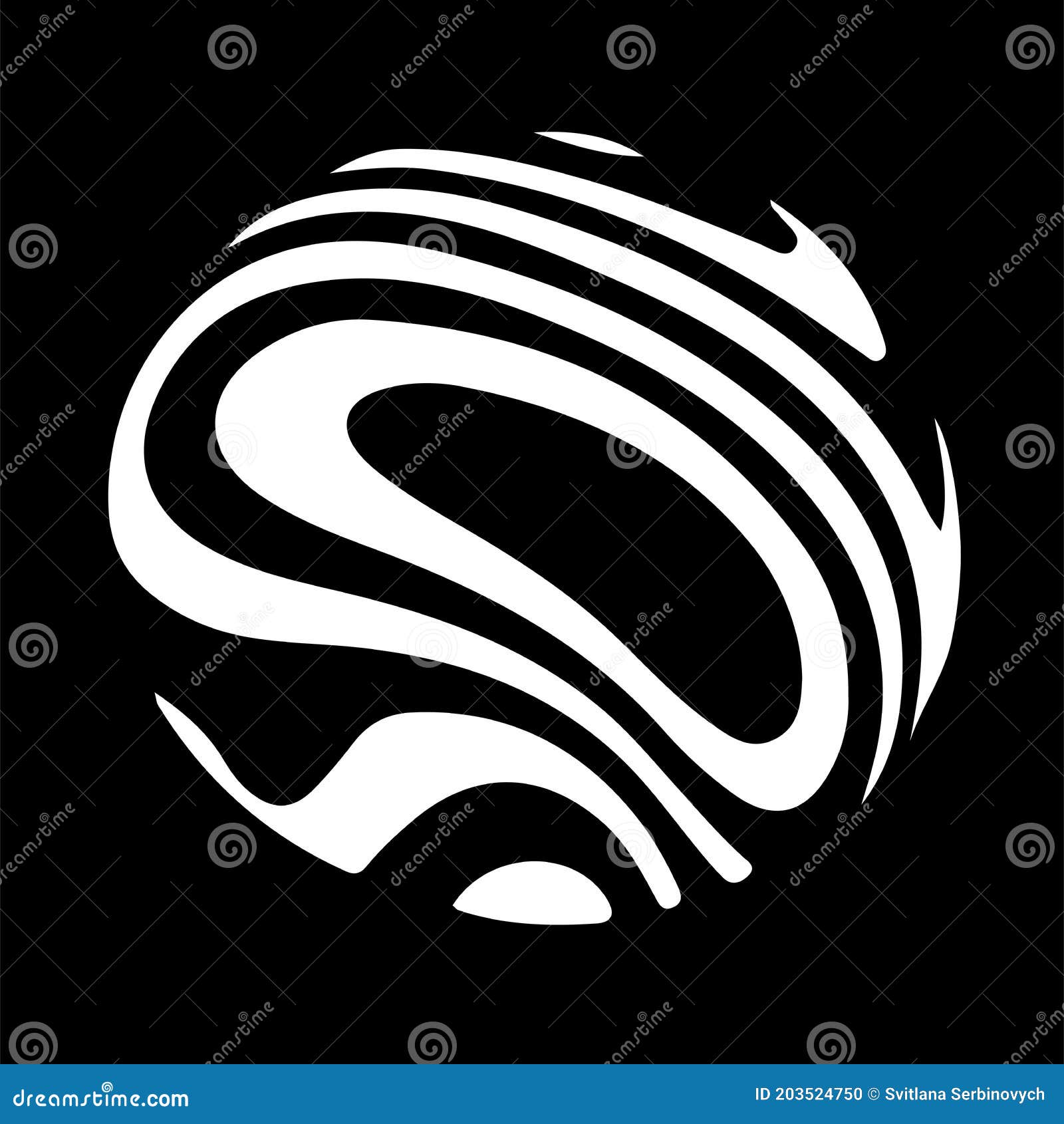 Sphere with Distorted Lines. Circle in a Distortion Effect. Optical ...
