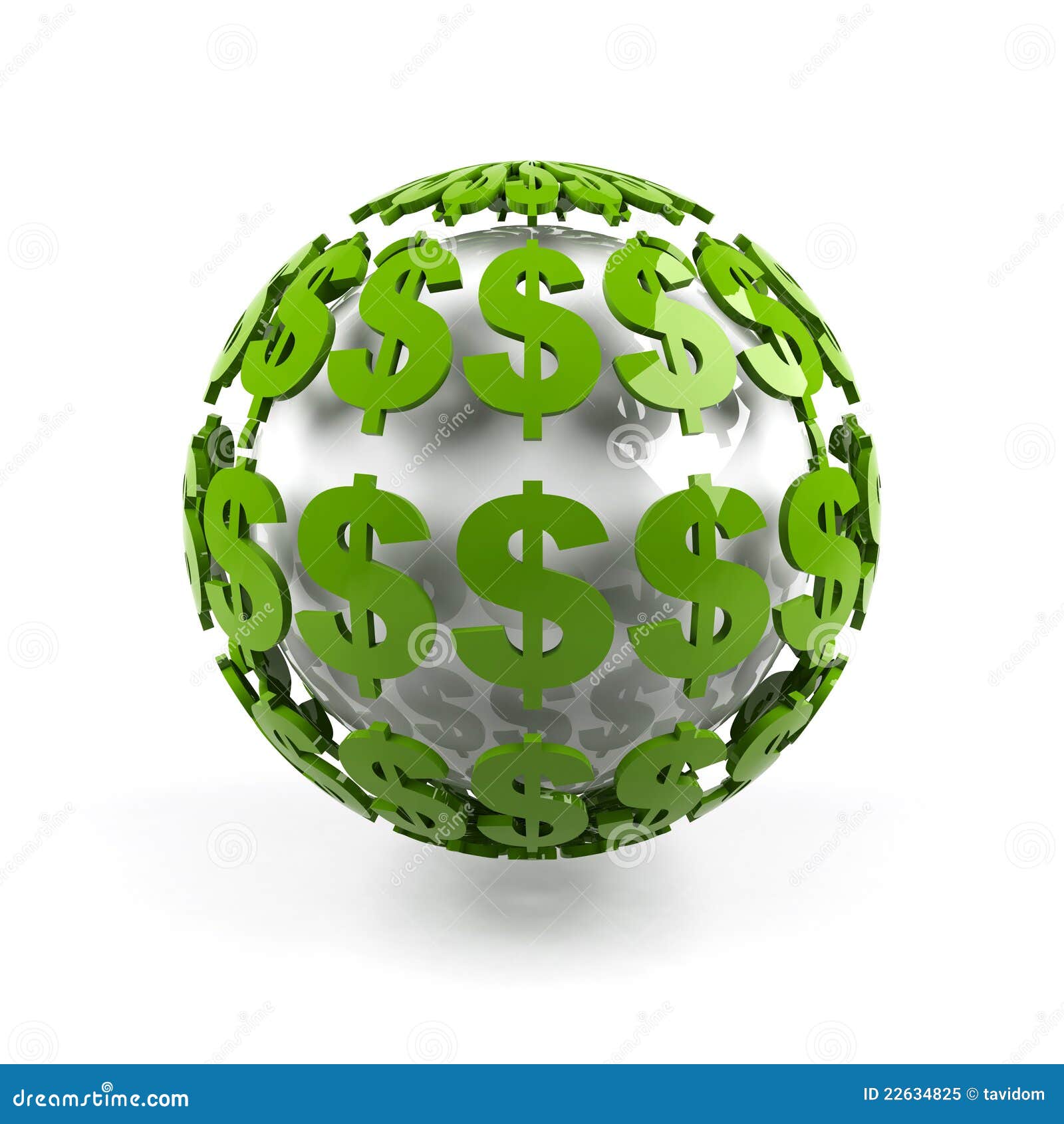 Sphere from dollar sign. stock illustration. Illustration of economics ...