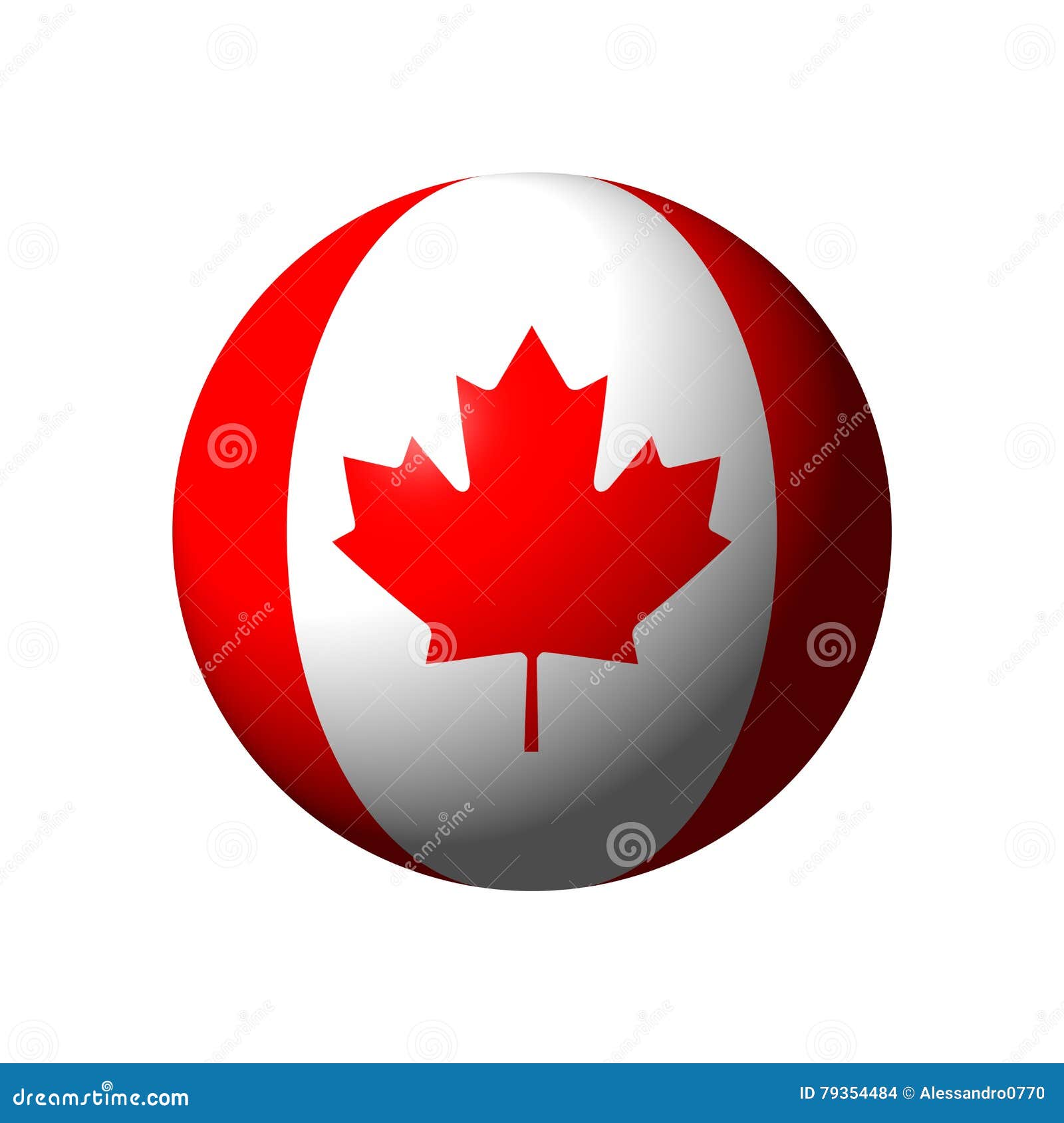 Sphere with flag of Canada stock illustration. Illustration of sphere ...