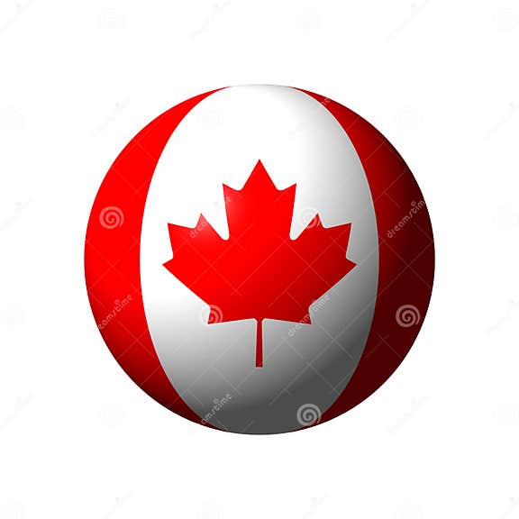 Sphere with flag of Canada stock illustration. Illustration of sphere ...