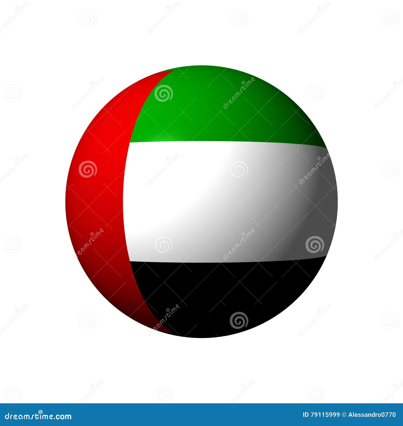 Sphere with Flag of United Arab Emirates Stock Illustration ...