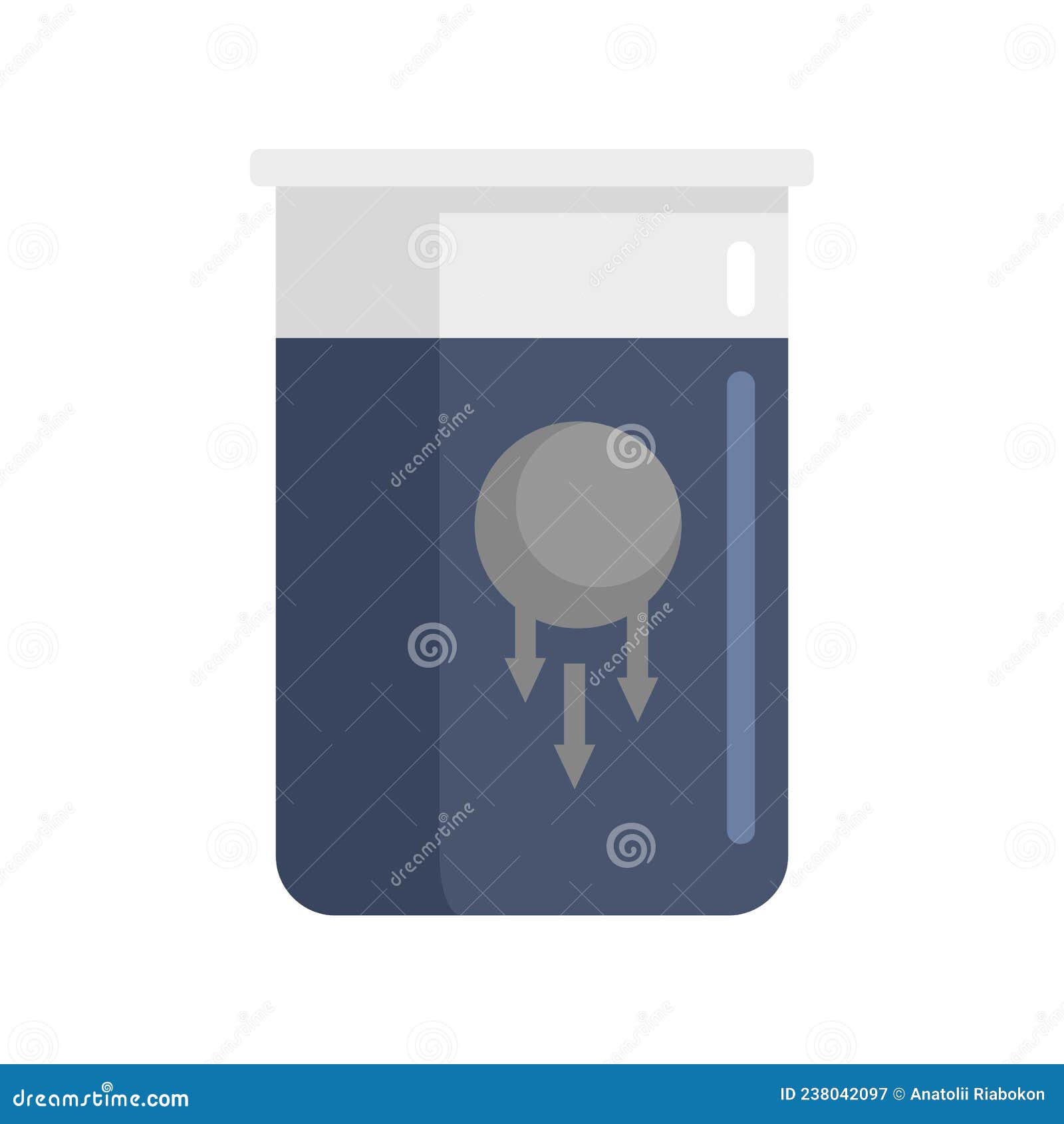 Sphere Flask With Acid For Chemical Laboratory. Outline Icon. Vector ...