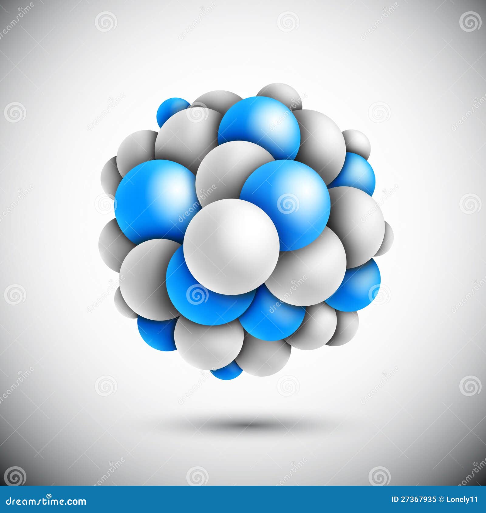 Sphere in Form of the Molecule Stock Vector - Illustration of abstract ...