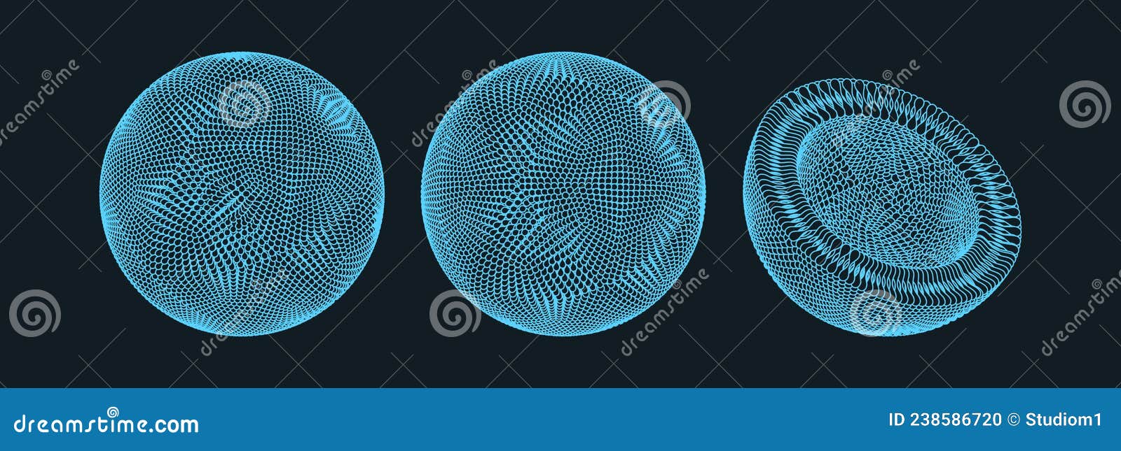 Sphere Formed by Many Particles. 3d Vector Illustration for Science ...