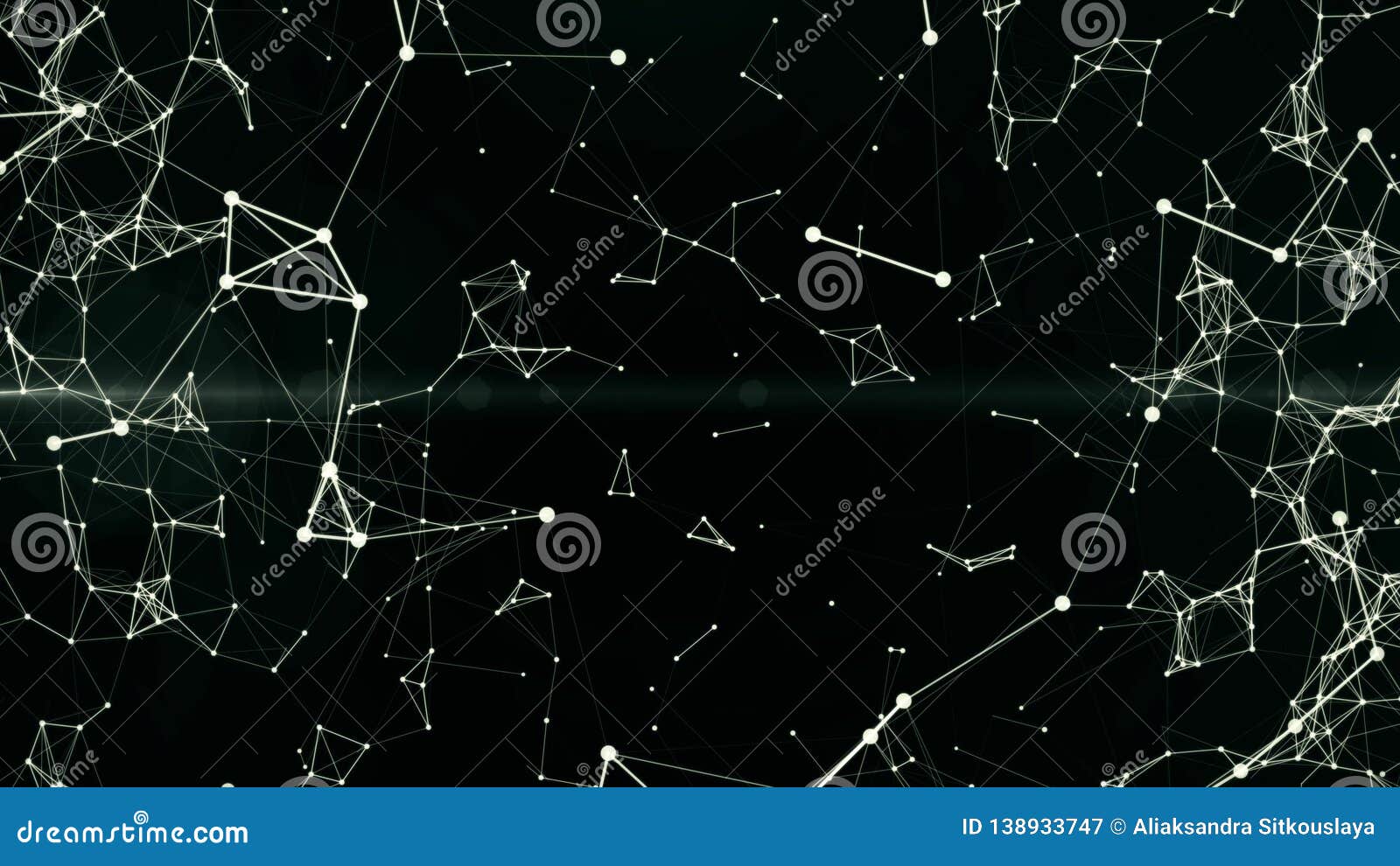 Abstract Plexus Sphere, Geometric Background with Moving Lines, Dots ...