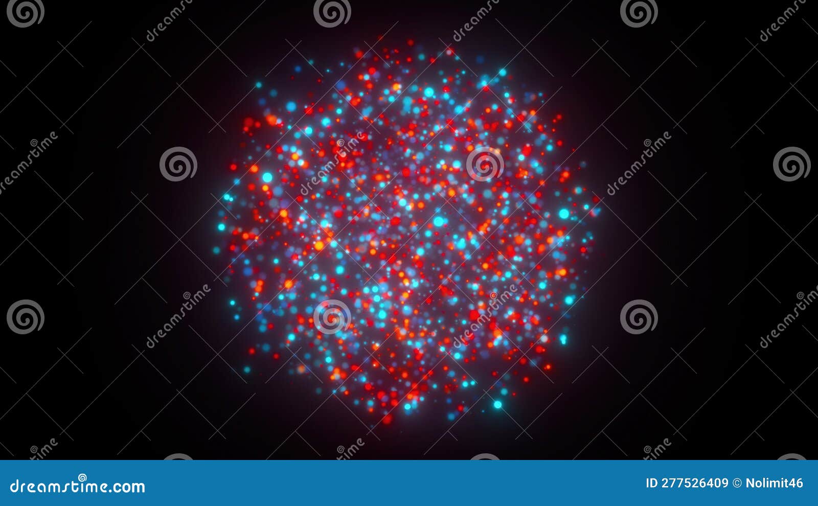 Sphere of Glowing Particles Stock Illustration - Illustration of ...