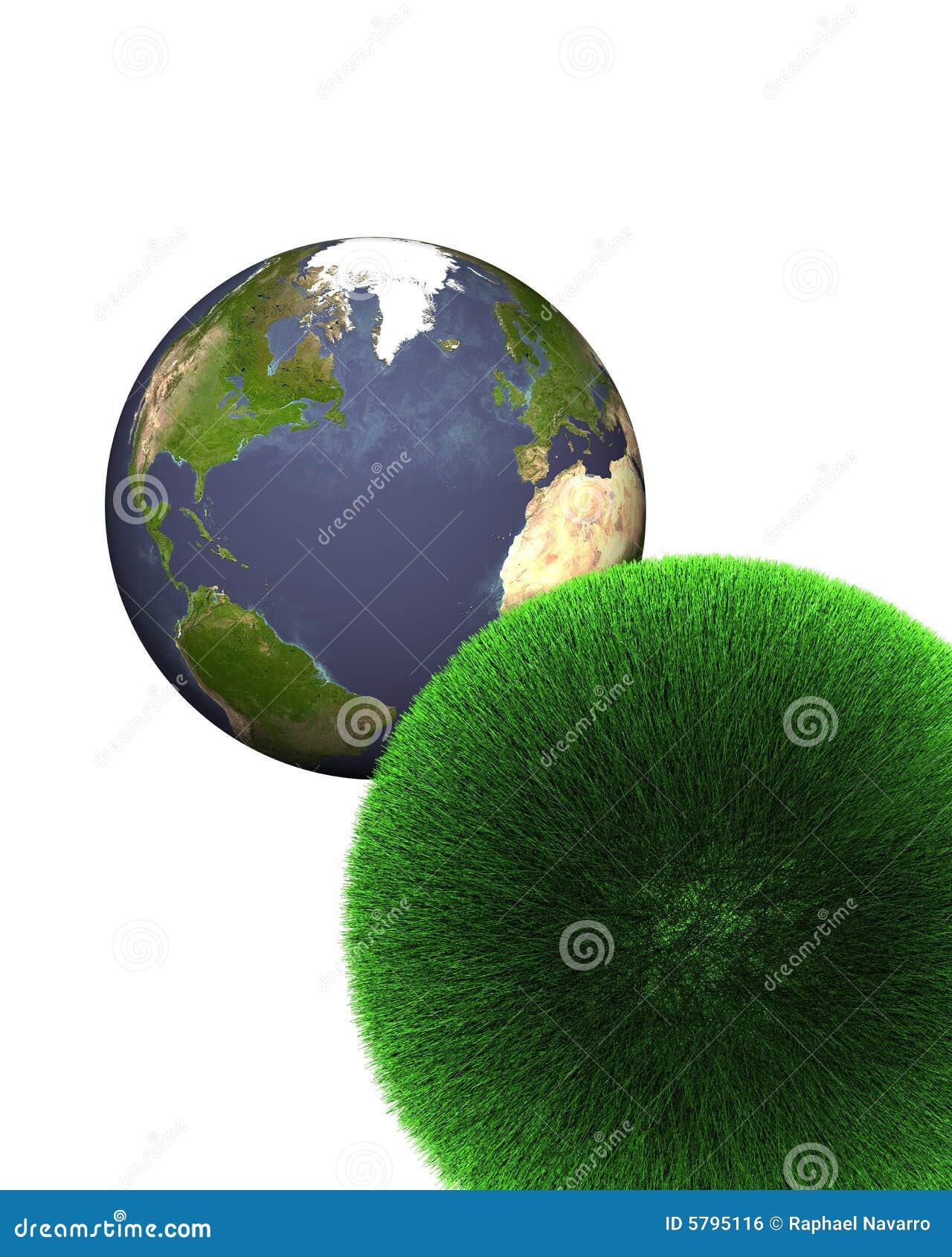 Sphere Of Grass With Earth Picture. Image: 5795116