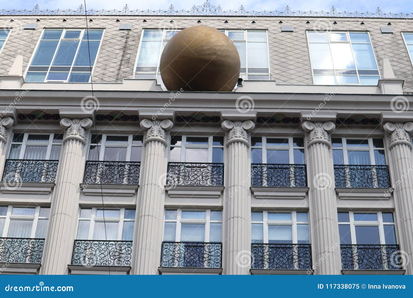 Sphere in a house stock image. Image of exteriorwall - 117338075