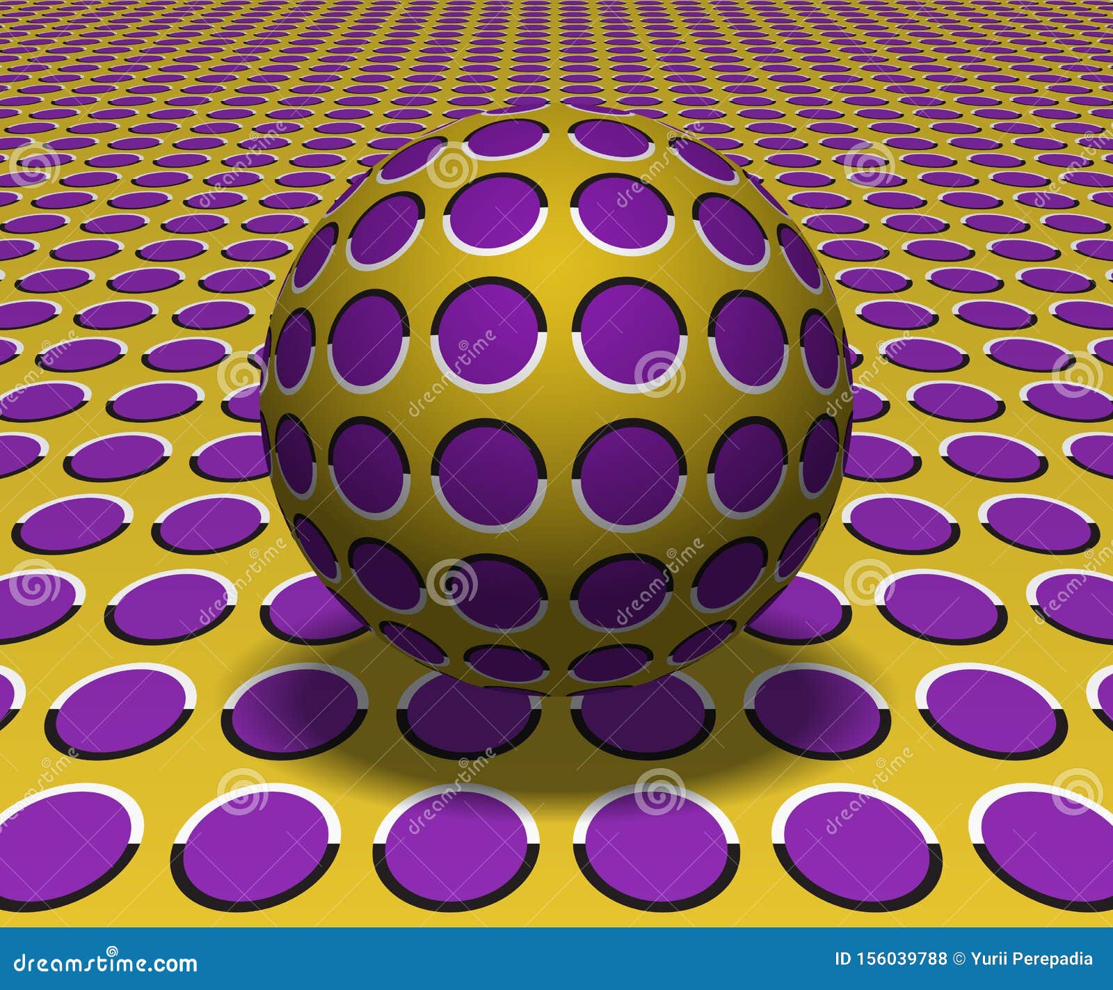 Sphere Hovers Above The Surface. Abstract Objects With Starry Pattern ...