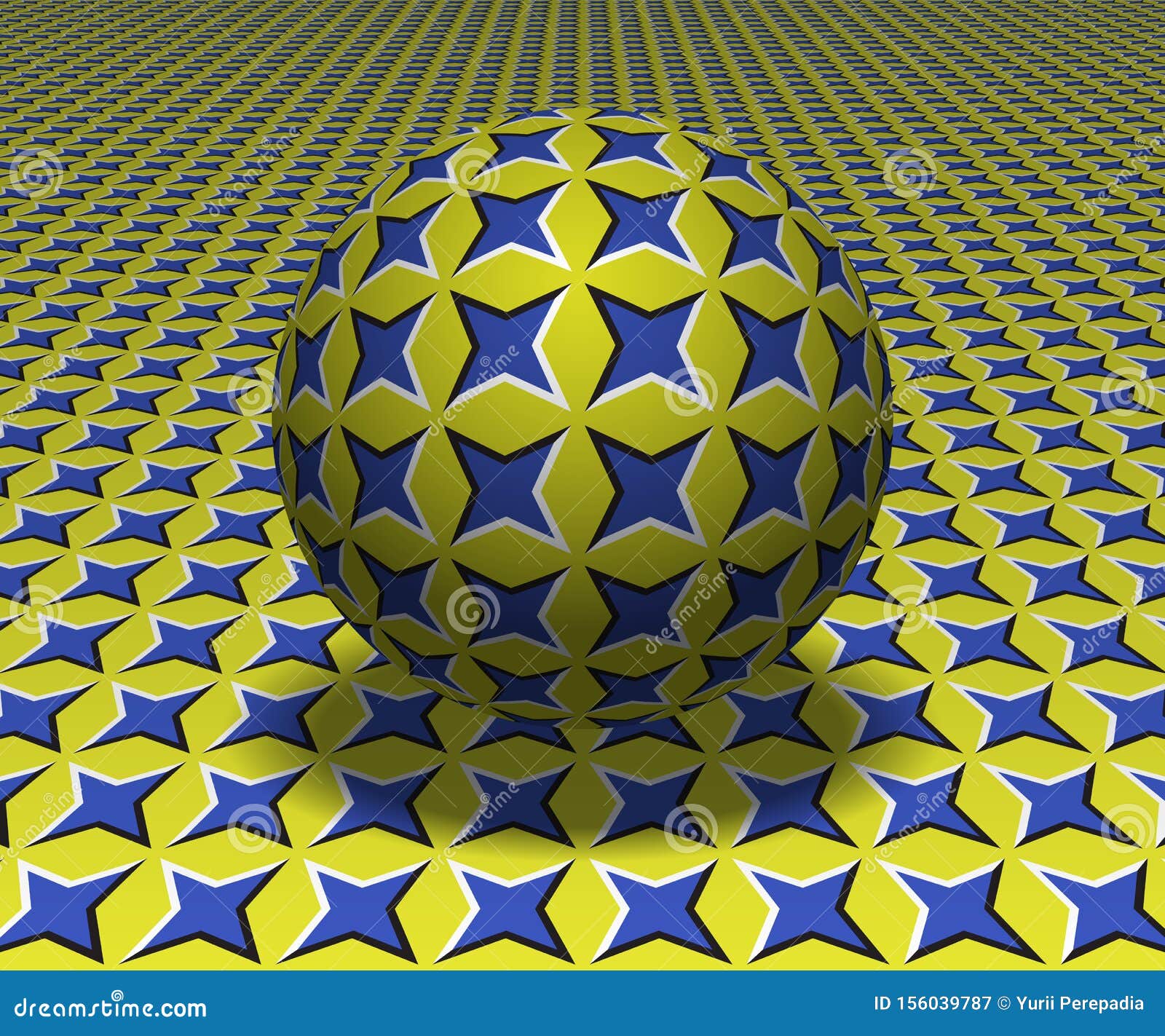 Sphere Hovers Above The Surface. Abstract Objects With Starry Pattern ...