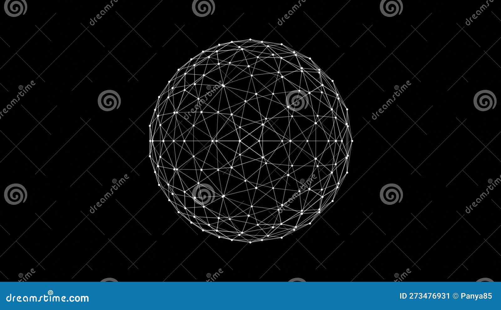 Sphere HUD Element. Plexus Style Connecting Lines and Dots Stock ...