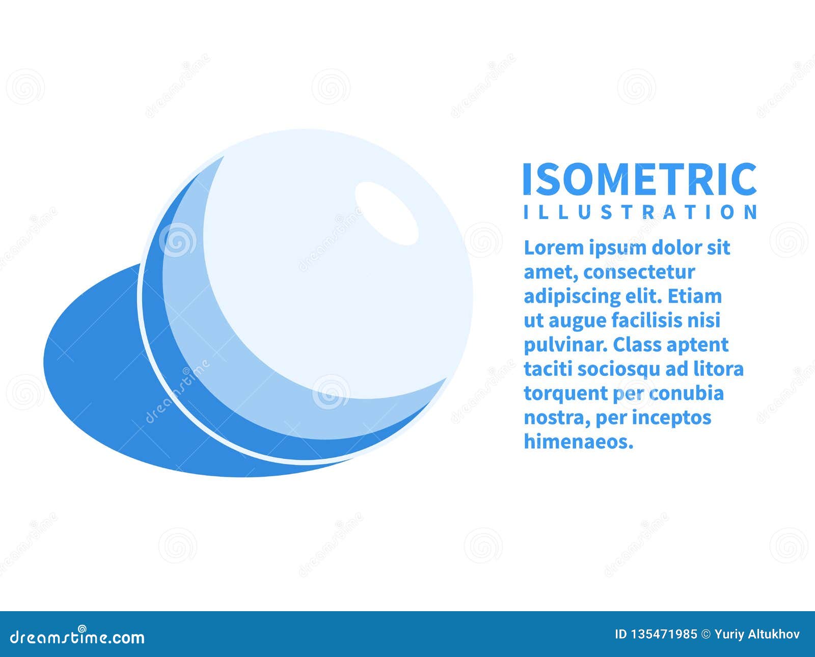 Sphere Icon. Isometric Template in Flat 3D Style Stock Vector ...