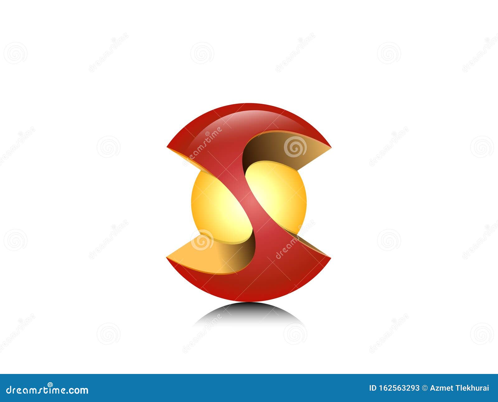 Sphere Icon with a Red Shell and a Yellow Core Stock Vector ...